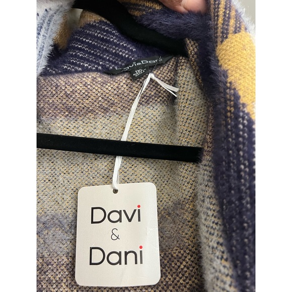 DAVI & DANI | Jackets & Coats | The Block Is Hot Plaid Jacket Navy Blue ...